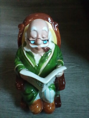 Vintage Lefton Retirement Fund Grandpa Old Man in Rocker Coin Bank ...