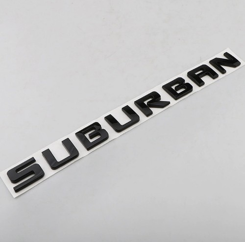 Gloss Black Suburban Emblem Letters Badge Nameplate Door Liftgate | eBay