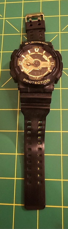 Casio G-shock GA-110GB Watch Men 51mm Black Gold Analog Digi Alarm ...