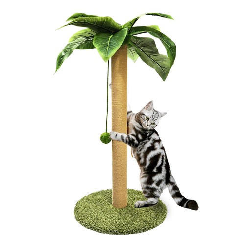 Cat Scratching Post, 36" Tall Palm Tree Cat Scratching Post, Sisal Cat ...