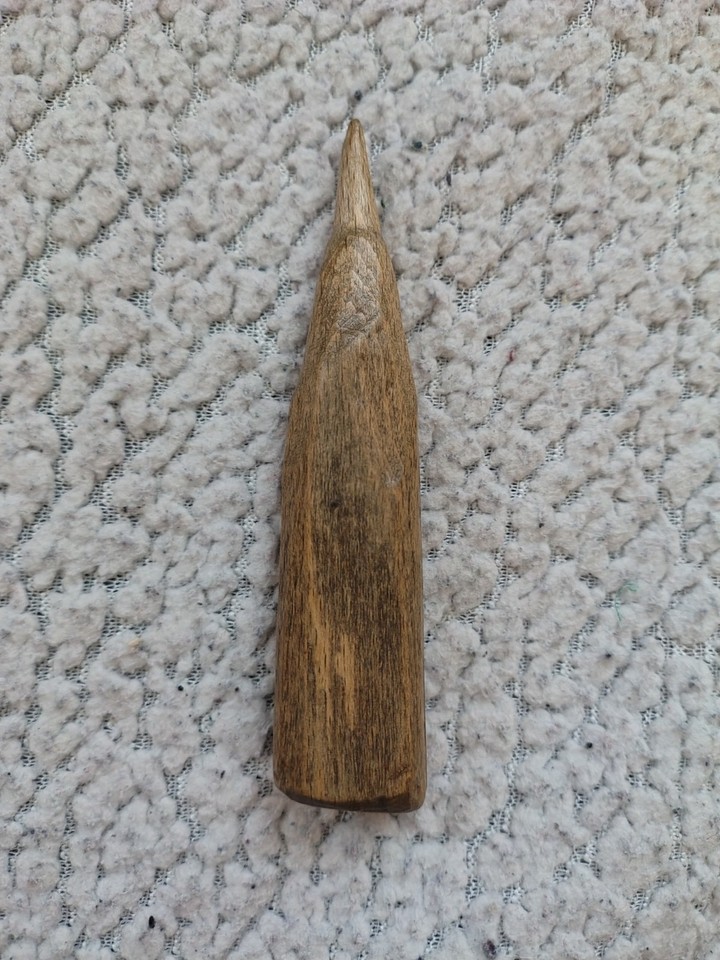 Antique Handmade Early 1900's wooden Proggy/Proddy tool for rag rugging ...