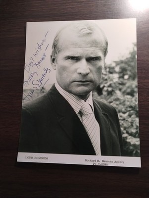 8x10 Signed Original Photo Louis Edmonds B&W Profile Bauman Agency Dark ...