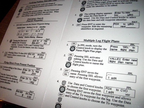 IIMorrow Apollo 820 Flybuddy GPS Laminated Quick Reference Guide | eBay