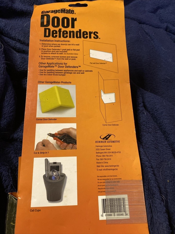 NEW HEININGER GARAGEMATE YELLOW CORNER DOOR DEFENDERS CAR PROTECTOR ...