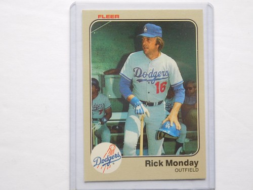 RICK MONDAY LOS ANGELES DODGERS 1983 FLEER CARD #213 | eBay