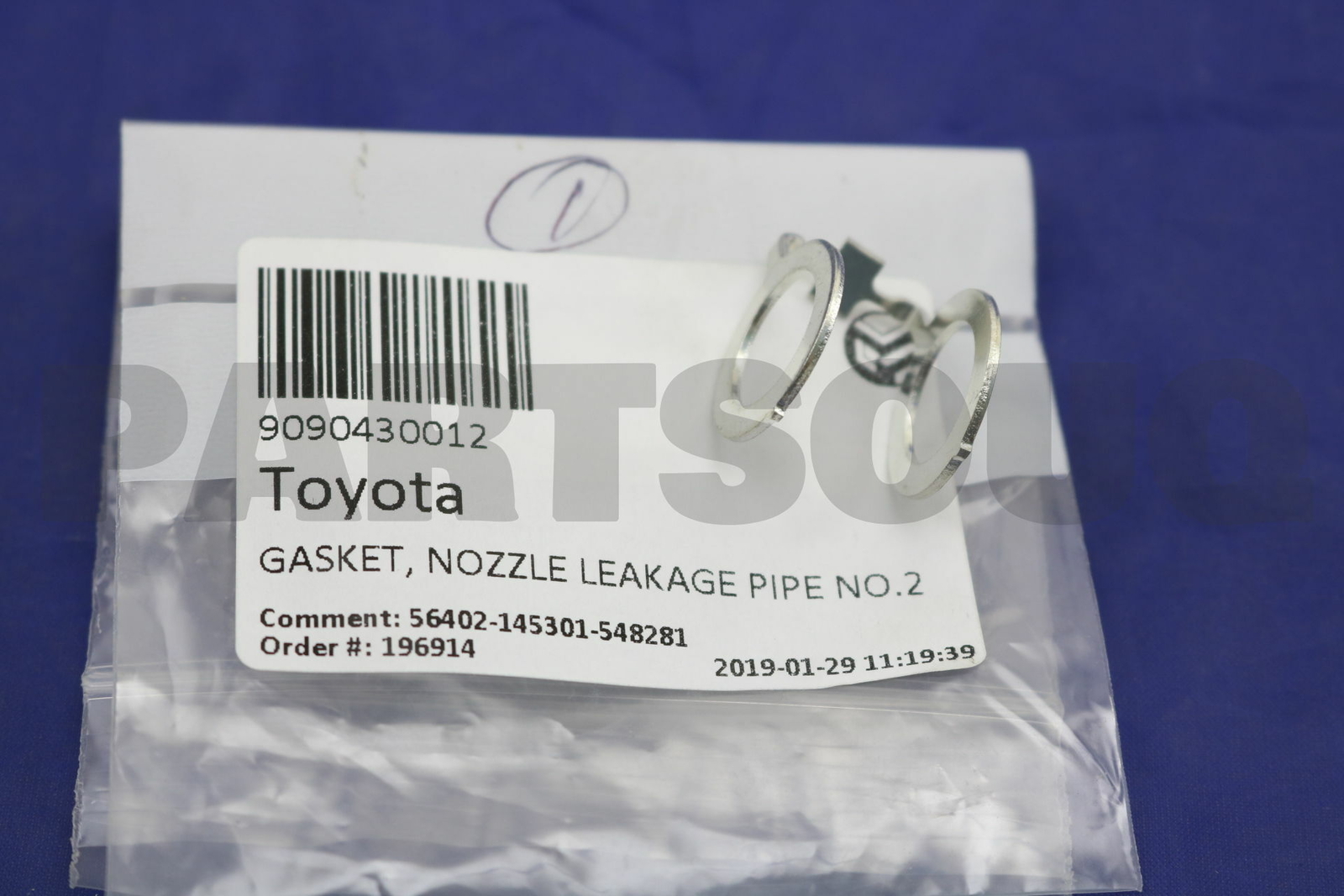 9090430012 Genuine Toyota GASKET, NOZZLE LEAKAGE PIPE NO.2 90904-30012 ...
