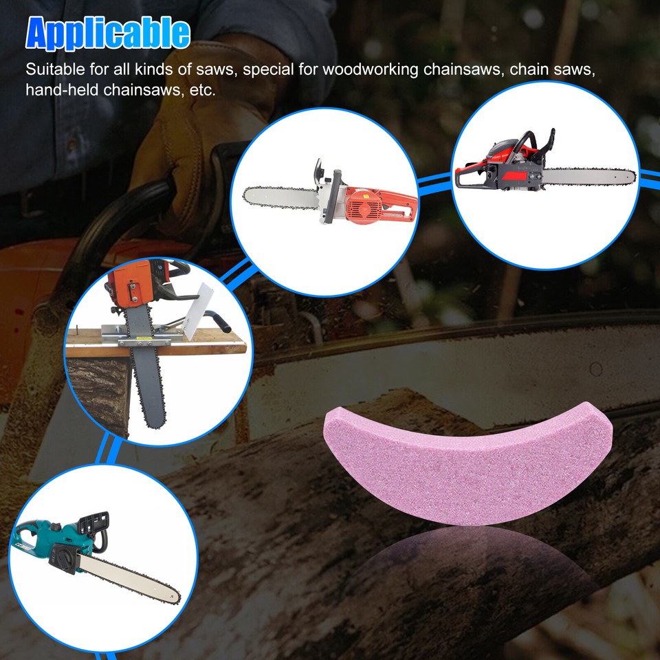 6pcs Fast Sharpening Stone Chainsaw Teeth Sharpener Chain Saw Blade Bar ...