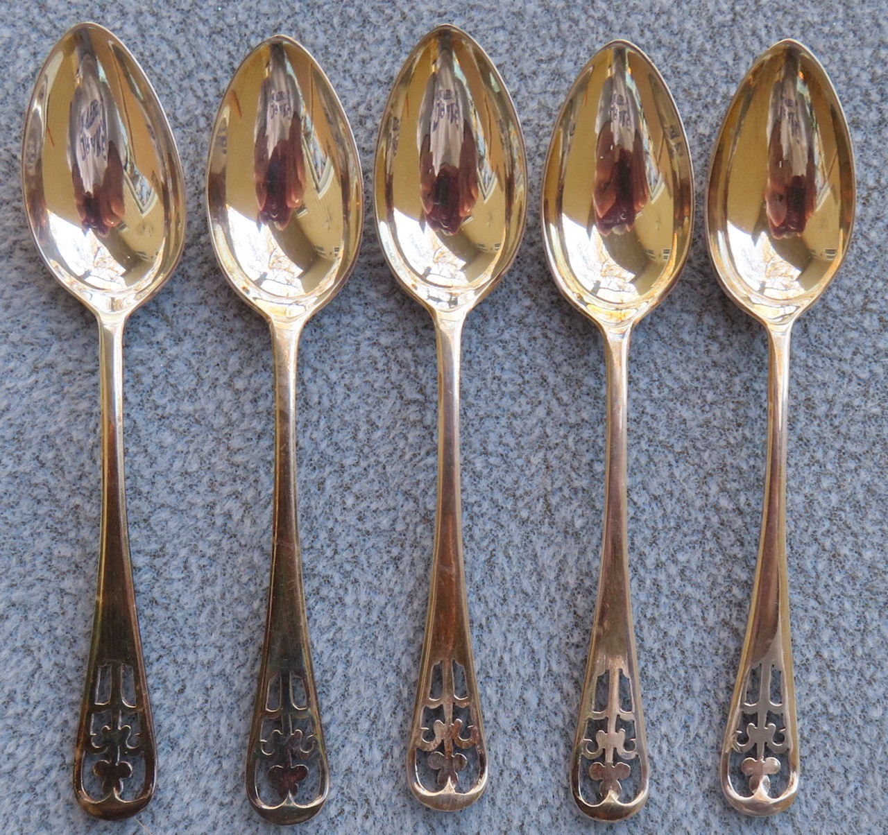 5 James Dixon & Sons Sterling Silver Demitasse Teaspoons Sheffield ...