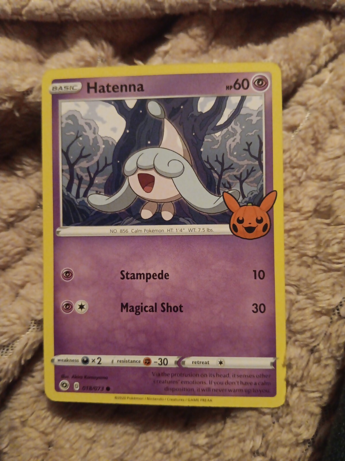 Pokemon Trick Or Trade Hatenna Common Card NM 018/073 | eBay