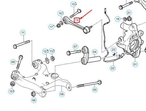 NEW BMW M5 E60 REAR RIGHT GUIDING SUSPENSION LINK 33322283772 OEM NO🇺🇸 ...