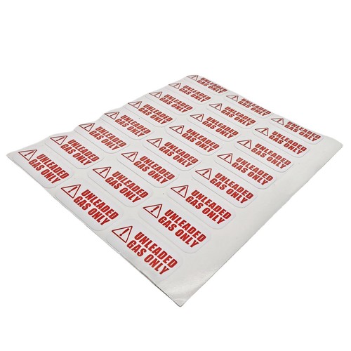 24 Unleaded Gas Only Stickers 1"x2" Waterproof Vinyl Label for Fuel ...