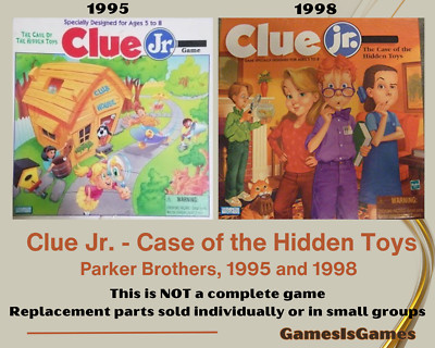 Board Game Parts: CLUE JR CASE OF THE HIDDEN TOYS, PBros, replacement ...