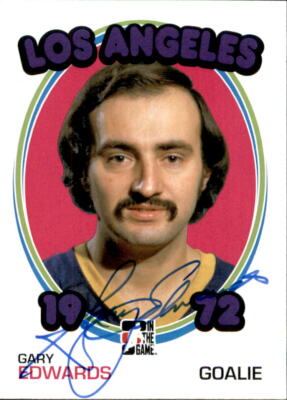 Gary Edwards Signed 2009-10 The Year In Hockey 1972 card #81 Los ...
