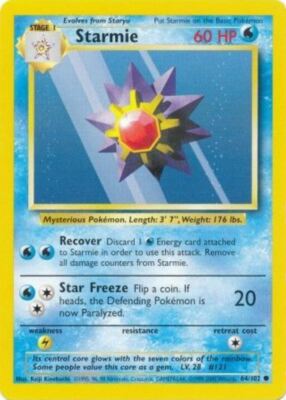 Starmie - 64/102 - Base Set Common Unlimited - NM | eBay