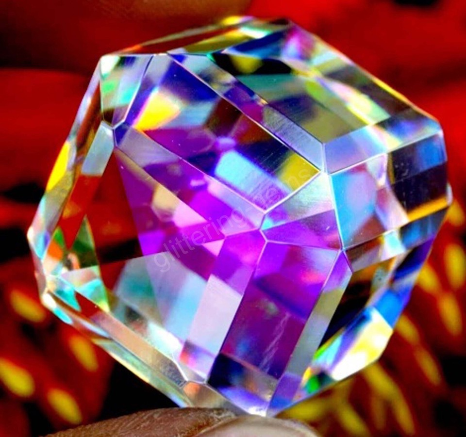 Natural 80 Ct Mystic Topaz Rainbow Color Cube Cut Excellent IGL ...