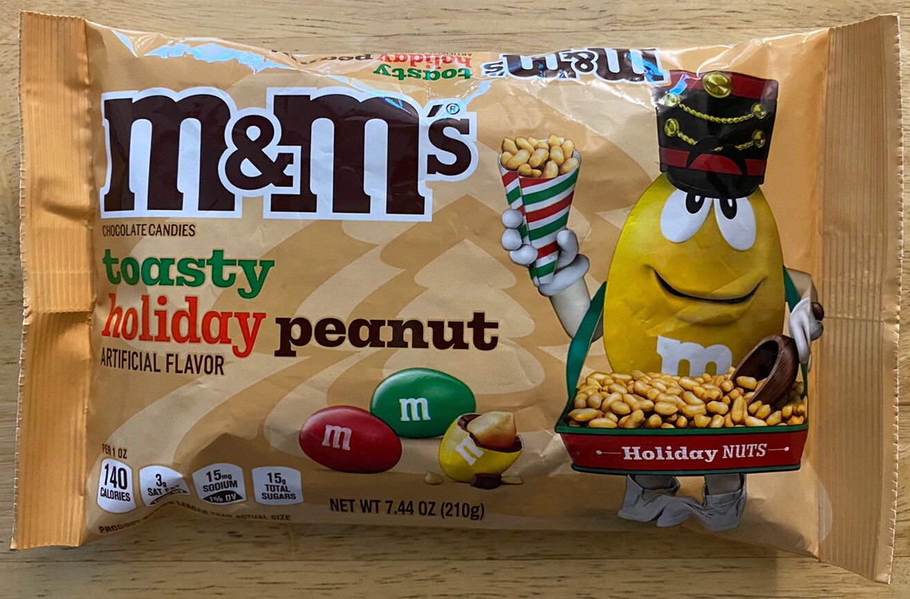 NEW M&M's Toasty Holiday Peanut Chocolate Christmas Candy - 7.44 oz Bag ...