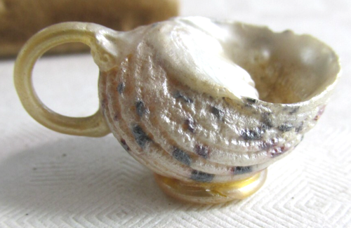 Vintage Tiny Pitcher Made from Snail Shell Nautilus Sea Shell, 1 1/8 ...