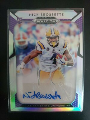 NICK BROSSETTE 2019 PANINI PRIZM DRAFT PICKS ROOKIE SILVER PRIZM AUTO ...