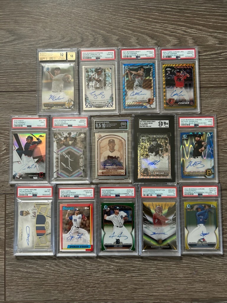MLB Graded Card Lot - All Autographed PSA, Beckett, SGC, Arena Club | eBay