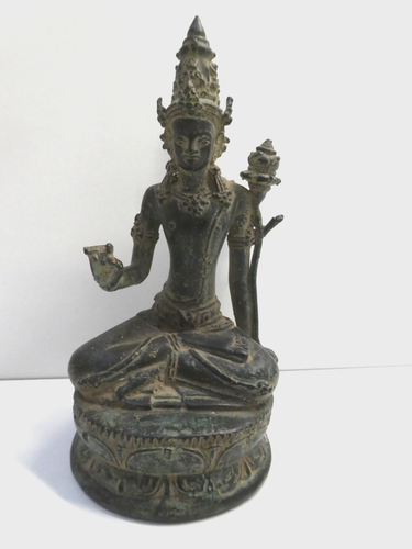 ASIAN BRONZE BUDDHA STATUE DEITY DEWI SRI RICE GODDESS HINDU TARA ...