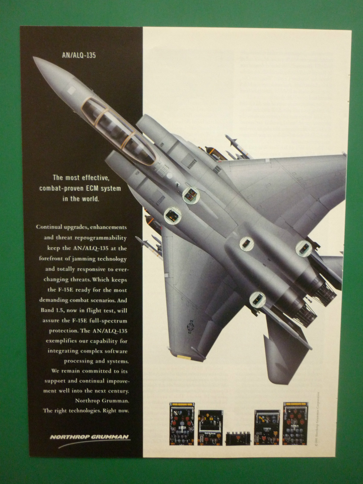 9/1996 PUB NORTHROP GRUMMAN ECM SYSTEM AN/ALQ-135 SOFTWARE F-15 EAGLE ...