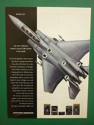 9/1996 PUB NORTHROP GRUMMAN ECM SYSTEM AN/ALQ-135 SOFTWARE F-15 EAGLE ...
