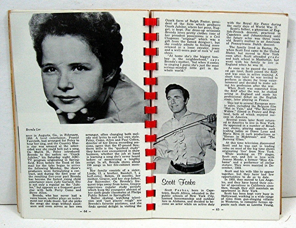 1957 TV Stars Personalities Biographical Sketch Book #3 Unused Old ...