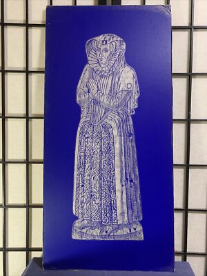 British English Brass Rubbings ~ Mary Rust 1596 ~ 27"L x 13”W Blue ...