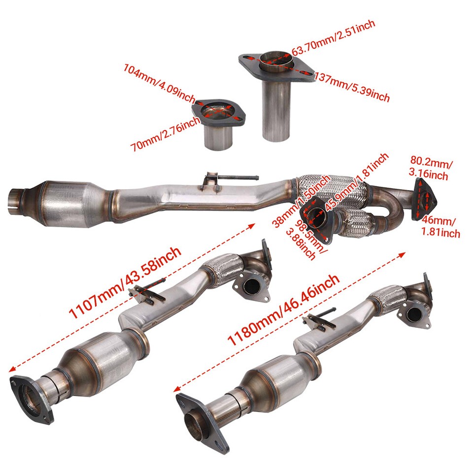 Fits Nissan Pathfinder 3.5L Flex Pipe & Catalytic Converter 2013-2019 ...
