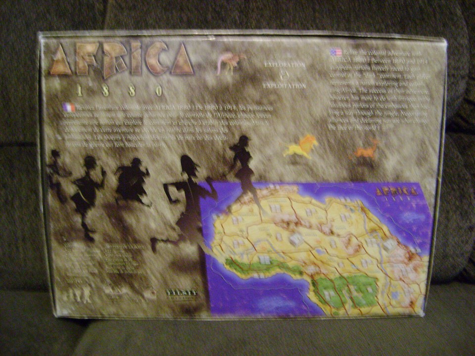 RARE 1997 AFRICA 1880 EXPLORATION BOARD GAME by CLASH of ARMS GAMES ...