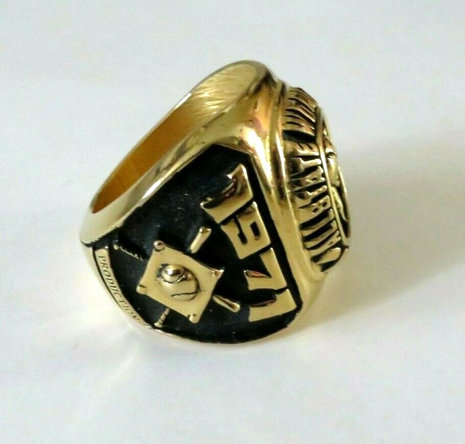 Vtg 1971 All State World Series Oversize MLB Baseball Ring 2" Brass ...