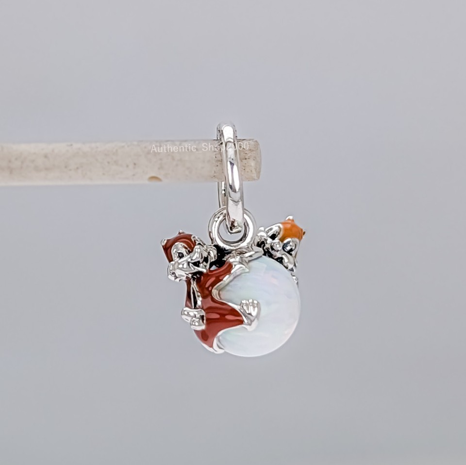 New 100% Authentic PANDORA Disney Chip & Dale Opal Bauble Dangle Charm ...