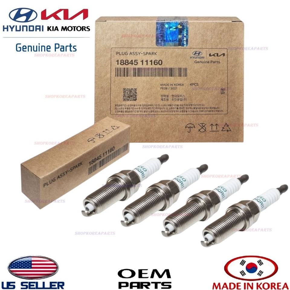 SPARK PLUGS 4PS! SET! GENUINE! FOR VARIOUS HYUNDAI KIA 1884511160 | eBay