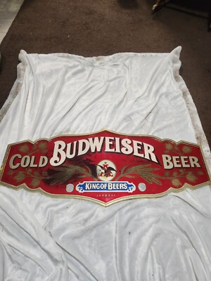 Vintage Cold Budweiser Beer Bar Sign | eBay