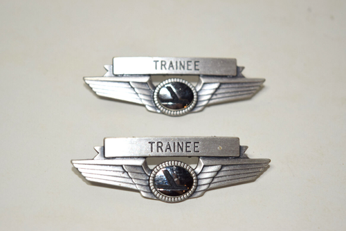 2 Vintage Eastern Airlines Wings Trainee Service Name Badge Pin | eBay