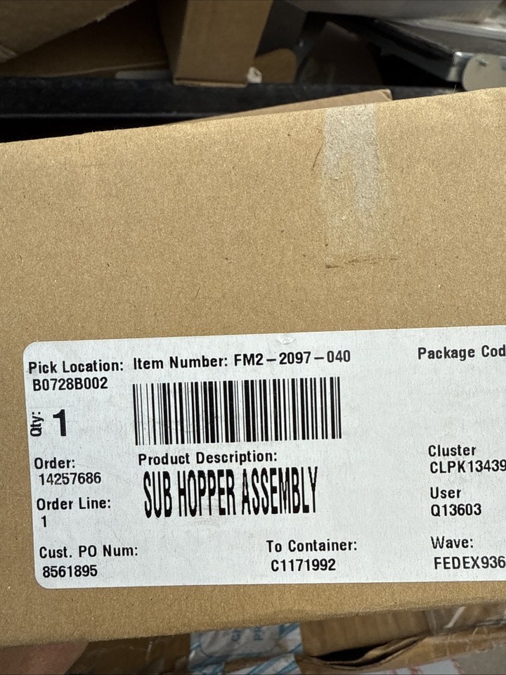 Original Canon Sub Hopper Assy FM2-2097-040 imagePRESS C6000 C7000 ...