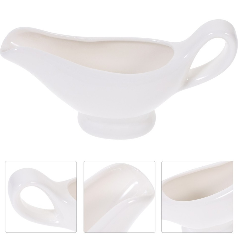 1pc Home Ceramic Gravy Boat Sauce Jug Seasoning Storage Container ...