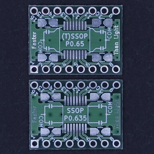 2pcs Prototyping adapter/DIP breakout PCB board, TSSOP-16/SSOP-16, P=0. ...