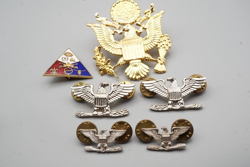 Vietnam War Army Colonel Rank Eagle Insignia Pins Sets, 43rd Infantry ...