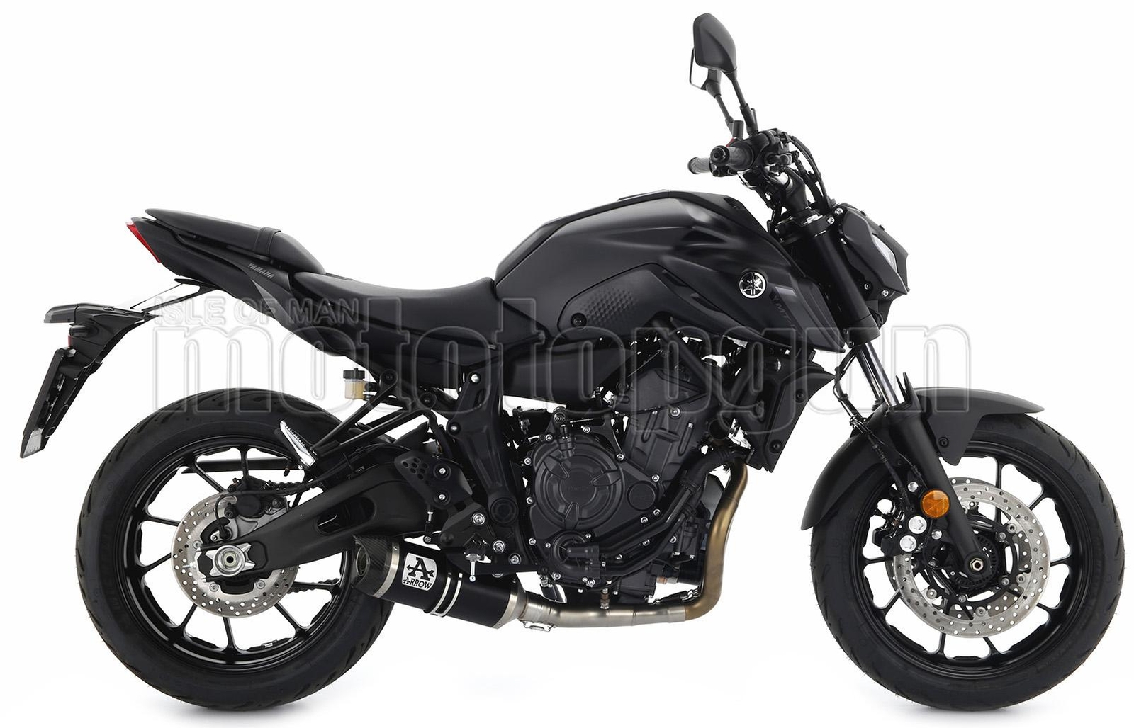 ARROW FULL SYSTEM EXHAUST OPEN RC THUNDER BLACK C YAMAHA MT07 MT-07 ...