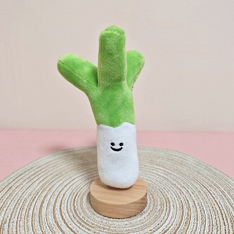 Green Onions Plush Toy Cartoon Scallion Garlic Vegetable Pendant Doll ...