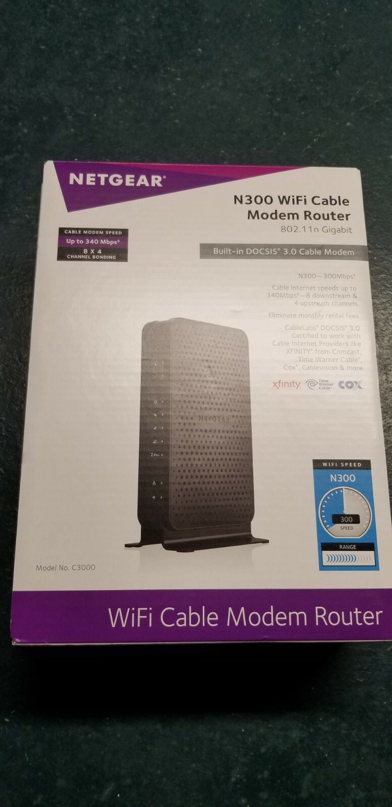 Netgear N300 Wi-Fi DOCSIS 3.0 Cable Modem Router (C3000) | eBay