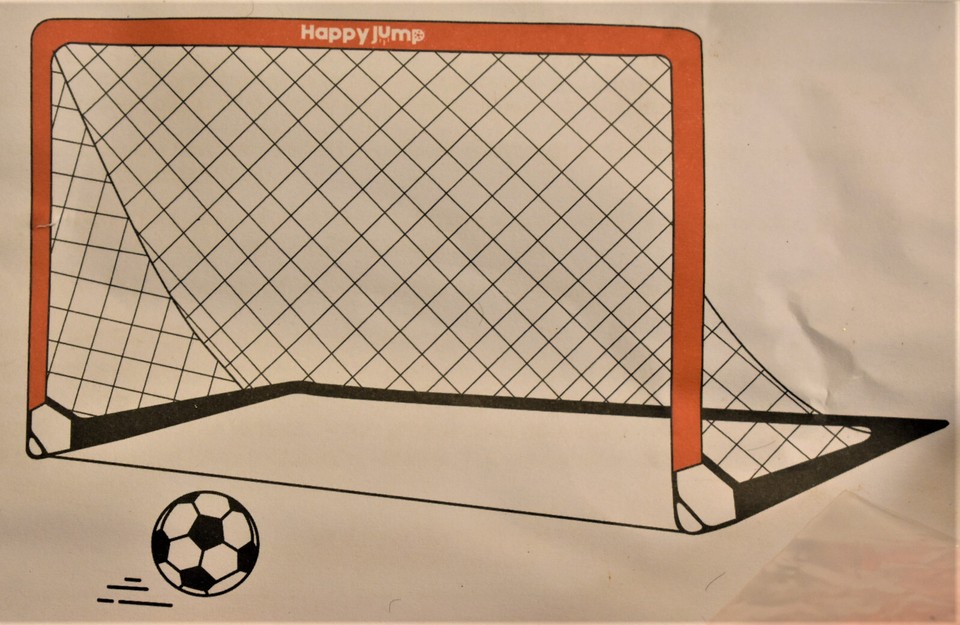 Happy Jump Soccer Goal Orange Portable Foldable with Orange Carry Case ...