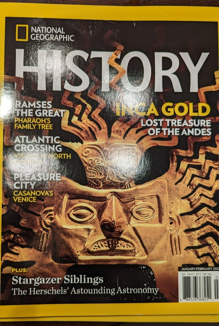 National Geographic History Magazine January/February 2023 Inca Gold ...
