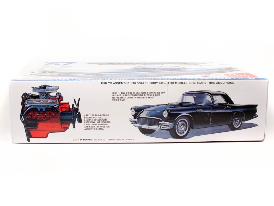 AMT 1957 Ford Thunderbird Hardtop/Convertible Big 1:16 Scale Model Car ...