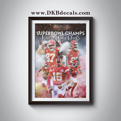 Kansas City Chiefs Super Bowl LVIII Champions Poster - Various Sizes to ...
