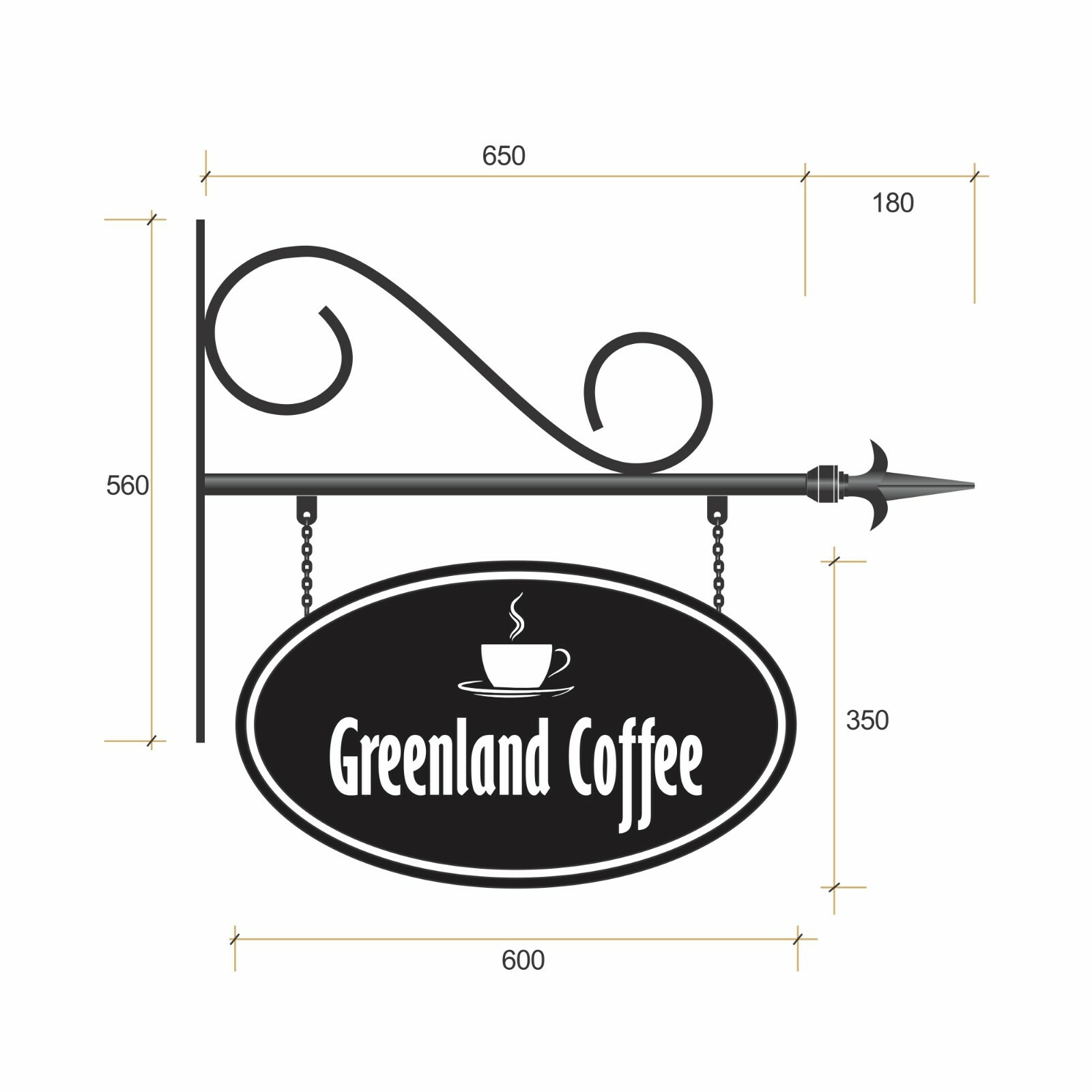 Antique Vintage Wall Mount Blade Sign Bracket / Architectural Sign ...