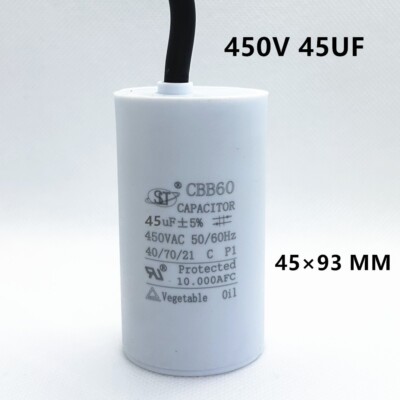 CBB60 45MFD 45uF 450VAC 450V Motor START Running Capacitor for Washer ...