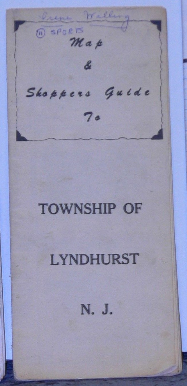 1958 Street Map & Shoppers Guide for Township of Lyndhurst w/Local ...