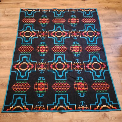 Vintage Pendleton Beaver State Wool Camp Western Blanket Vintage Pendleton Beaver State Wool Camp Western Blanket
